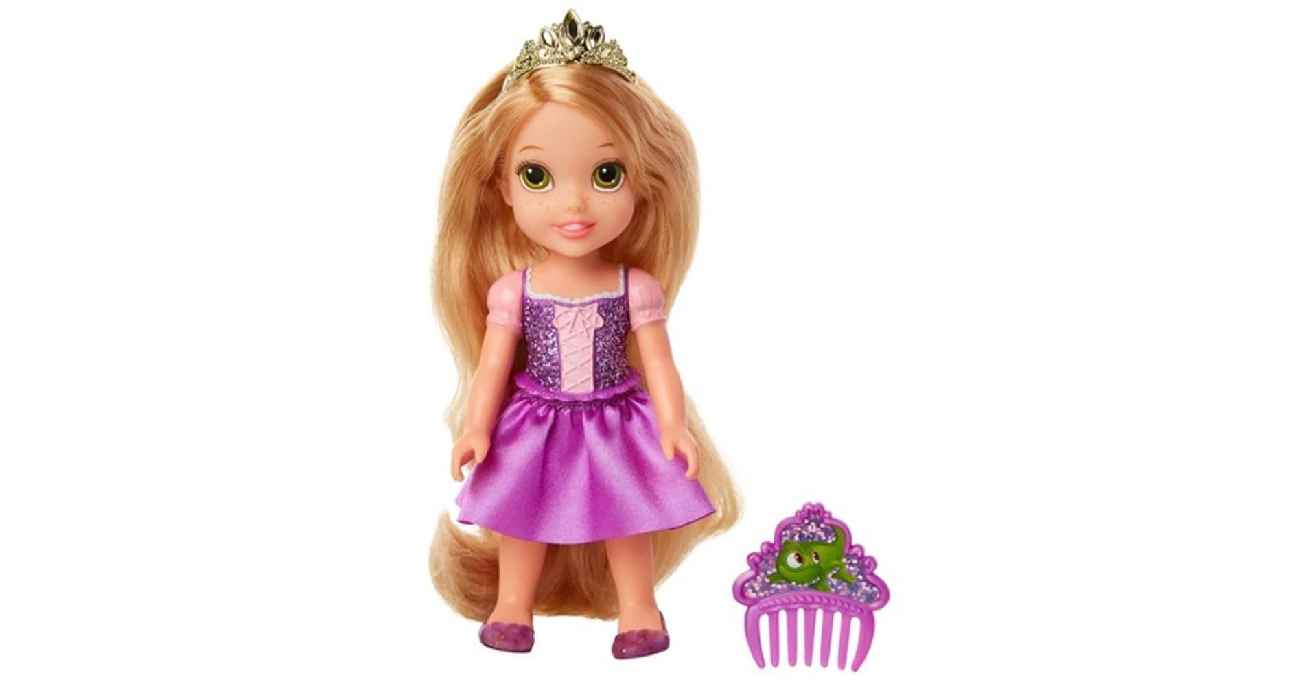 Aranyhaj hercegnő fésülhető mozgatható baba fésűvel 16 cm - Rapunzel baba Aranyhaj hercegnő fésülhető mozgatható baba fésűvel 16 cm - Rapunzel baba